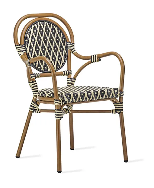 Silla en aluminio y rattan sintético FHBH001