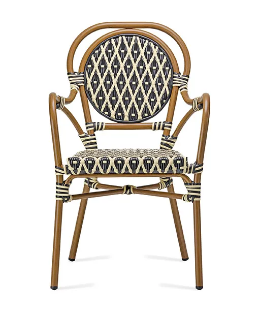 Silla en aluminio y rattan sintético FHBH001